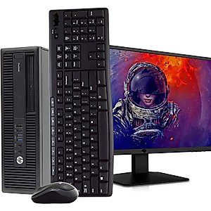 HP 600 G1 Small Form Desktop Computer PC, Intel Core i5 3.2GHz, 16GB Ram, 120GB M.2 SSD, 2TB HDD, WiFi, Bluetooth, 23.8" LCD Monitor, Wireless Keyboard & Mouse, Win 10 Pro (Renewed)