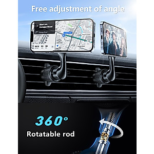 Holdersafe Fits Magsafe Car Mount for iPhone: [20 Powerful Magnets] Magnetic Air Vent Phone Holder [1080° Adjustable] Compatible iPhone 15 14 13 12 Pro Plus Max Mini & MagSafe Case & All Cell Phones