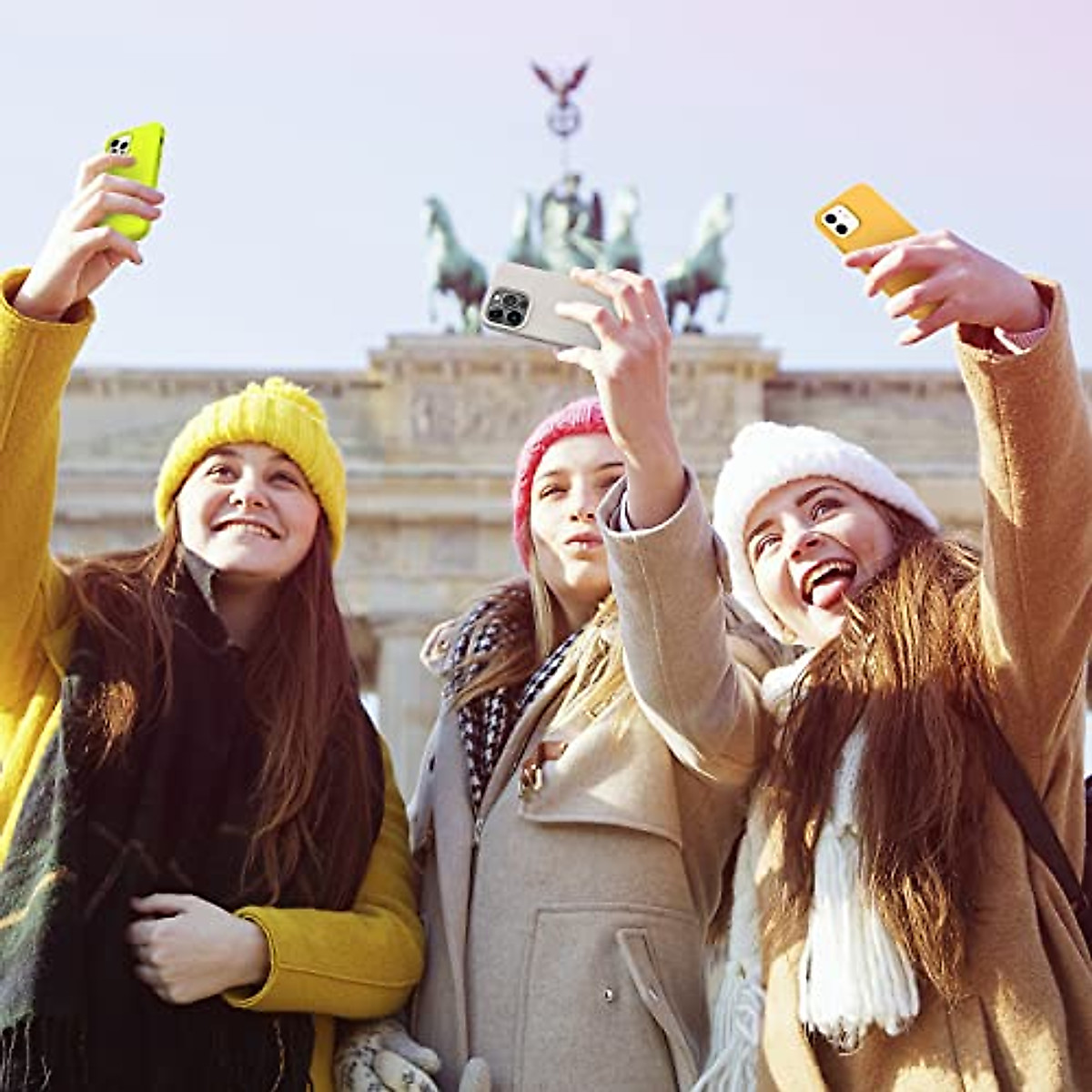 AOTESIER Shockproof Designed for iPhone 13 Pro Case, Liquid Silicone Phone Case with [Soft Anti-Scratch Microfiber Lining] Drop Protection 6.1 inch Slim Thin Cover（White）