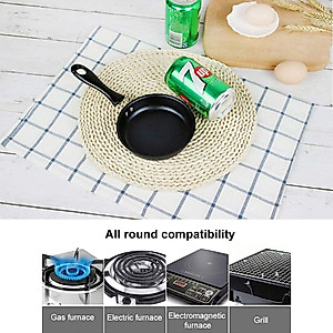Demoyaya One Egg Frying Pan, Mini Induction Frying Eggs Pan, 4.7" Single Egg Durable Small Pan with Handle Heat Resistant Non Stick Pot, Portable Pan for Stove Gas Induction Hob