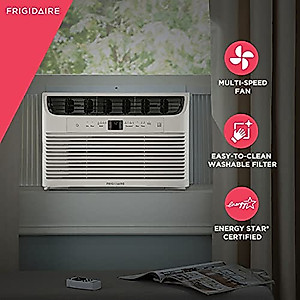Frigidaire FFRE083WAE Window Air Conditioner With Washable filter, remote, 8,000 BTU, White