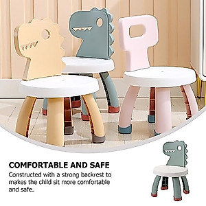 NOLITOY Bathroom Stool Toddler Chair Plastic Dinosaur Chair Cartoon Back Chair Toddlers Activity Chairs Step Stool Indoor Outdoor Kindergarten Use for Boys Girls Green Toilet Stool