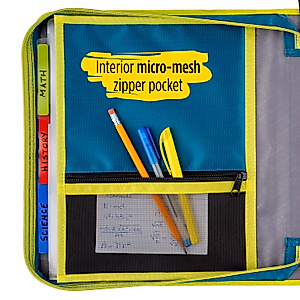 Five Star Zipper Binder, 2 Inch 3 Ring Binder, Removable File Folders, Durable, Color Will Vary, 1 Count (29036)