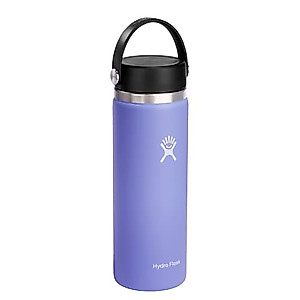 Hydro Flask 20 oz Wide Mouth with Flex Cap Stainless Steel Reusable Water Bottle Lupine - Vacuum Insulated, Dishwasher Safe, BPA-Free, Non-Toxic