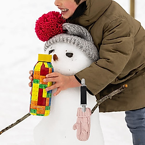 4Pcs Mitten Clips Kids Winter Glove Clips Stainless Steel Fit Dress Clips Toddler Glove Clips Elastic Mitten and Glove Caps Clips for Baby Kids Toddler and Adults Clothing Garments Clips