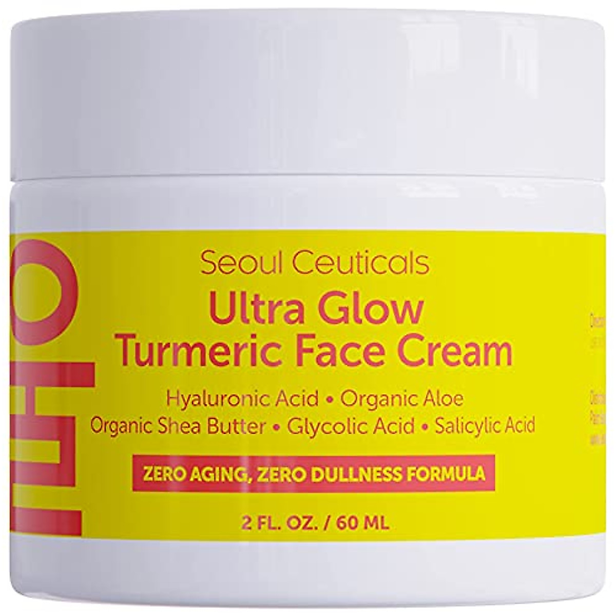 Korean Skin Care Turmeric Cream – Korean Face Moisturizer for Dull Dry Skin Korean Beauty Skincare – Salicylic Acid Cream + Hyaluronic Acid Cream + Glycolic Acid Cream – K Beauty for Glowing Skin 2oz