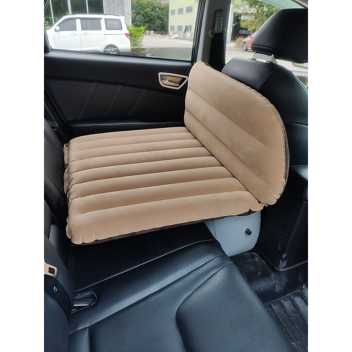 Berocia Car Air Mattress Back Seat Gap Pad Fill Extender Mattress for SUV Dogs Kids Adults Travel Bed Cushion Camping Air Couch Sleeping Rest Inflation Bed