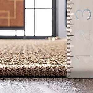 nuLOOM Elijah Natural Seagrass Farmhouse Area Rug, 6' x 9', Beige