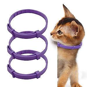 3 Pieces Cat Calming Collar Adjustable Cat Pheromones Calming Collars, Reducing Anxiety for Pets, Reduce Stress Aggression and Anxious Behavior Suitable for Small Medium and Large Cats (15 Inches)