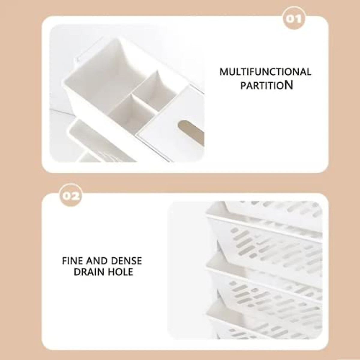 1pc, Removable Table Side Storage Basket, Compact Desk Storage Organizer with Caster Wheels (6)