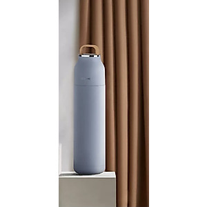 Stainless Steel Vacuum Insulated Water Bottle With Handle Lid - 500ml - Modern, Minimalist And Sleek Design (Blue)