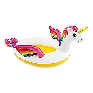 Intex Mystic Unicorn Spray Pool Inflatable Pool, White