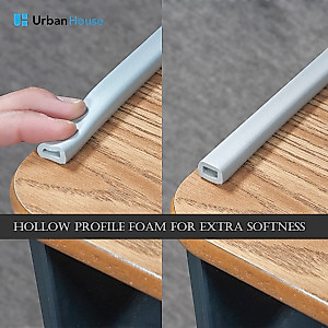 urbanhouse Toddler Kids School Desk and Table Raised Edge Strip to Prevent Objects from Falling, Grey - 6-FT Roll