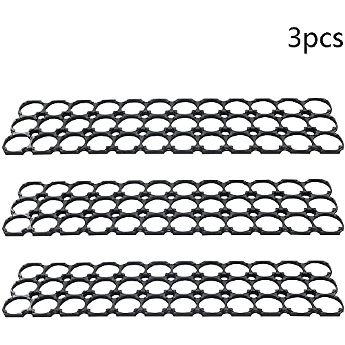 Heyiarbeit 3Pcs 3x12 Tandem 32650 Lithium Battery Holder Cell Spacer Bracket for DIY Battery Pack Hole Dia 32.4mm 1.28"