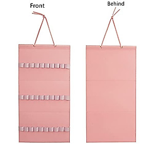 JOYMOMO Hanging Headband Holder for Girls,Felt Headband Organizer Headband Storage Holder Organizer for Headband (Without Headbands) (Pink)