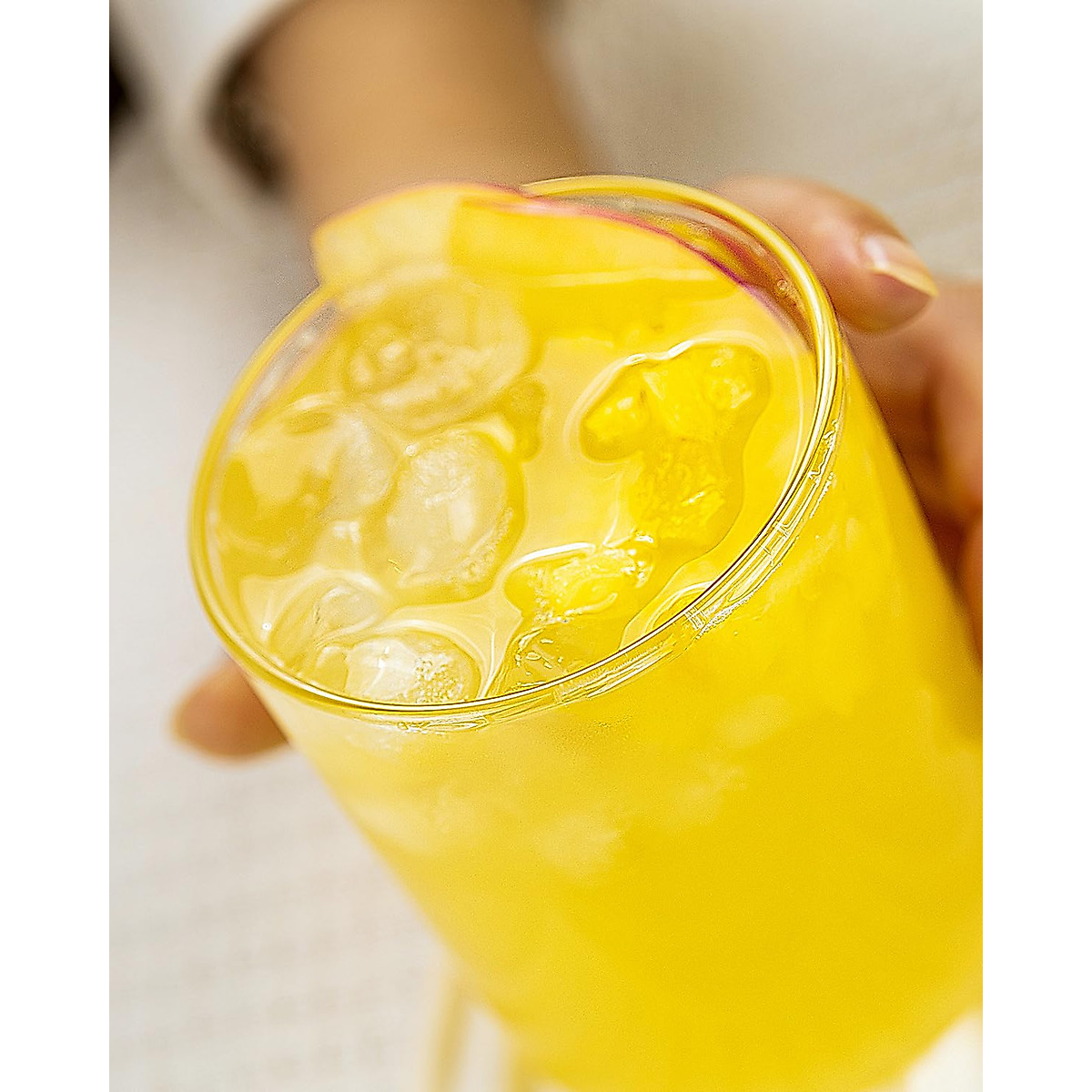 LUXU Drinking Glasses 19 oz, Thin Highball Glasses Set of 6,Clear Tall Glass Cups For Water, Juice, Beer, Drinks, and Cocktails and Mixed Drinks