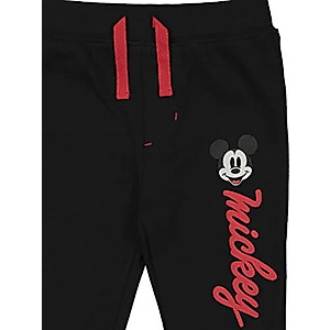 Disney Mickey Mouse Infant Baby Boys 2 Pack Drawstring Pants Black and Grey 18 Months
