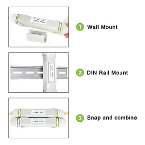 FASTCALBING Waterproof Direct Burial PoE Extender for IP Camera, Ethernet Extension Breaking 100m Distance Limit, IEEE 802.3af/at/bt, PoE+, Plug and Play