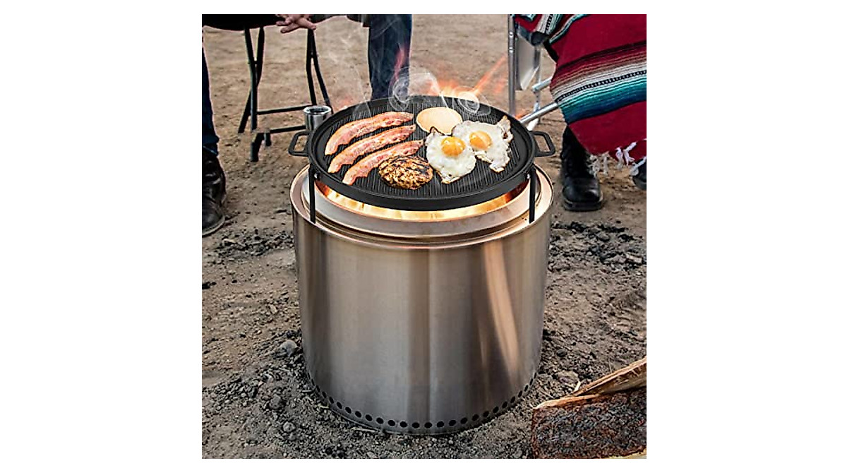 Onlyfire Chef Cast Iron Griddle for Solo Stove Fire Pits