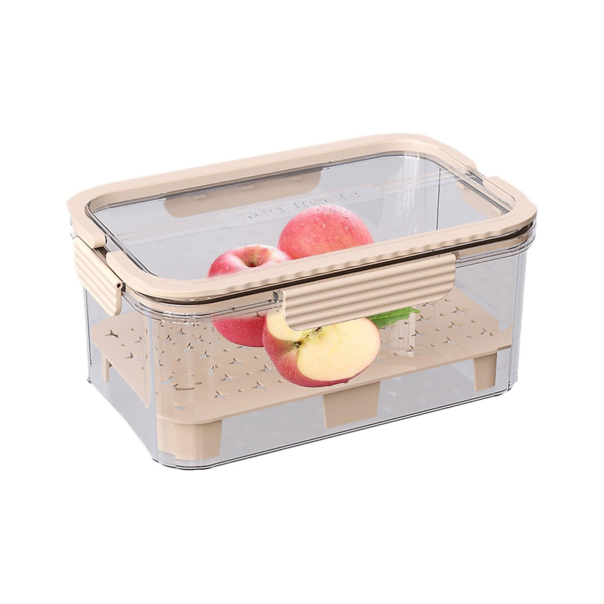 Lettuce Container for Fridge, Portable Tight Seal Crisper Box, Produce Saver Storage Bins, Multifunctional Freezerable Lettuce Container, Clear Vegetable Storage Box,