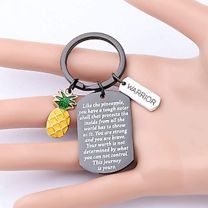 WSNANG IVF Pineapple Gift This IVF Journey Is Yours Keychain IVF Infertility Warrior Jewelry IVF Gift for Infertility Mom