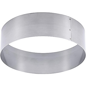 Siking Stainless Steel 4 / 6 / 8 Inch Round Cake Ring Mold Round Cutter Pancake Mold For Mousse Cheese Cookie Salads Onigiri (Round), H 11- 3