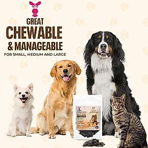 SavvyBeast Dehydrated Beef Liver Dog Treats - 5oz All-Natural, Grain-Free, Single Ingredient for Training - Healthy Pure Gently Air Dried Raw Organ Meat Dry Jerky for Dogs, Cats - Made in USA Only