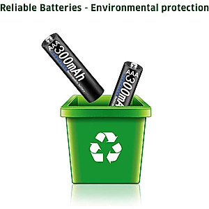 Tenbery Rechargeable Batteries AAA 300mAh 1.2v,16 Pack Ni-MH AAA Rechargeable Battery,1200 Cycle Triple A Rechargeable Batteries