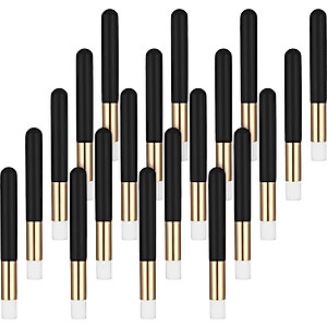 20 Pieces Lash Shampoo Brushes Peel Off The Blackhead Brush Remover Tool Nose Pore Deep Cleaning Brush Facial Cleansing Brushes Eyelash Extensions Blackhead Brush for Women Cosmetic Tools, Black