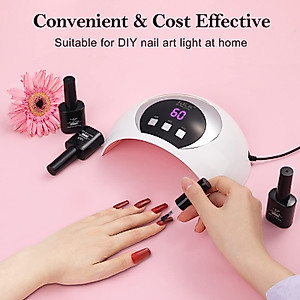 Wisdompark UV LED Nail Lamp, 54W UV Light for Gel Nails with Automatic Sensor/3 Timer Setting Professional Nail Dryer Gel Polish Curing Lamp Nail Art Tools (White) (54, Watts)