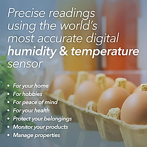 SensorPush HT1 Wireless Thermometer/Hygrometer for iPhone/Android. USA Developed and Supported Humidity/Temperature/Dewpoint/VPD Monitor/Logger. Indoor/Outdoor Smart Sensor with Alerts