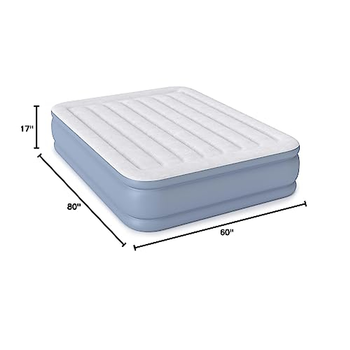 Beautyrest Hi Loft Air Bed Mattress with Pump and Edge Support, 17" Queen