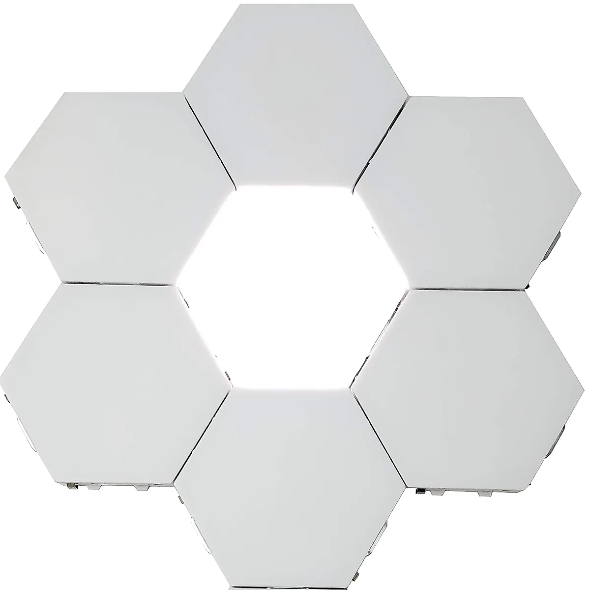 Penophiary RGB Color Changing Hexlight Modular Touch Lights Panels Wall Lighting Night Light Magnetic Hexagonal Honeycomb LED (6 Pcs)