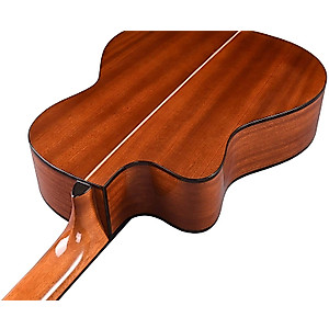 WINZZ AC309CE 39 Inches Cutaway Nylon-string Classical Electric Guitar Build-in Pickup Kit Set Online Lessons
