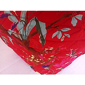 Handmade Indian Print Cotton Tea Cosy Tea Cozy teapot Kettle Cover Teapot Cover Traditional Tea Quilt Tea Cozies (Red)