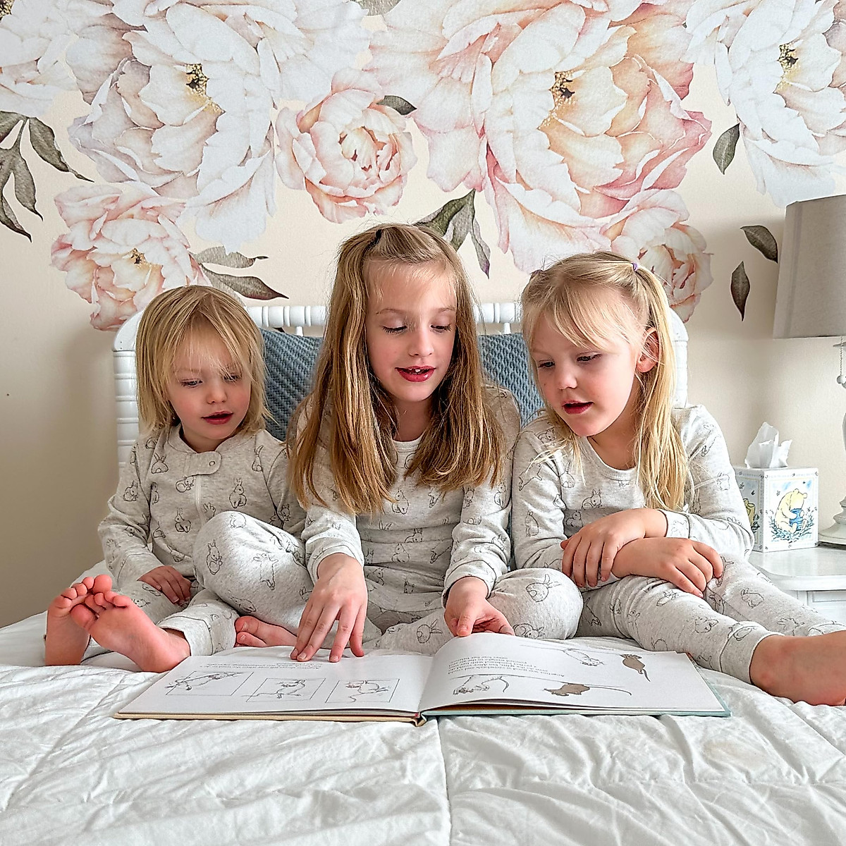 Owlivia 100% Organic Cotton Baby Long Sleeve Pajama Sets, Toddler Boy Girl 2-Piece Sleepwear(2 Years, Grey Rabbit)