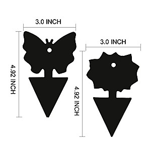 USKICH Sticky Traps Gnat Killer Fruit Fly Traps Non-Toxic and Odorless Fungus Gnat Traps Insect Traps Black Sticky Trap for Indoor and Outdoor Plants（48Pcs Black）