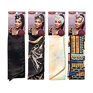 Red by Kiss Edge Laying Scarf Wrap for Hair Edge Silky Satin Scarf 4 PACK