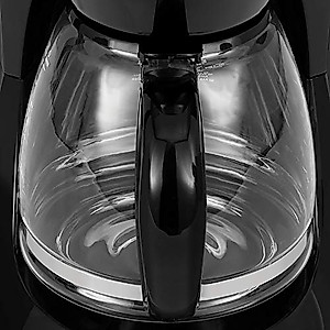 Black & Decker DCM100B 12-Cup Programmable Coffeemaker with Glass Carafe, Black