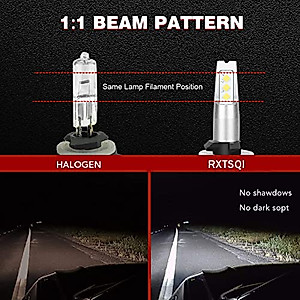 RXTSQI 881/886 LED Headlight Fit For Polaris Sportsman 450 570 850 1000 XP,6000K Cool White All-in-One LED Bulbs Conversion Kit, Bumper Low Beam Combo+Head Light Pod High,IP68 Waterproof,Pack of 3