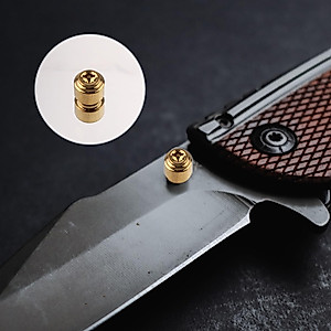 3 Sets Thumb Studs, Titanium Screws Replacement Thumb Studs Pocket Blade Screws for Knives Benchmade 535 Bugout (Gold)