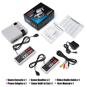 Zeion Classic Retro Game Console - Retro Game Console Mini Video Game Consoles with 620 Games for Handle Gaming with 2 Controllers