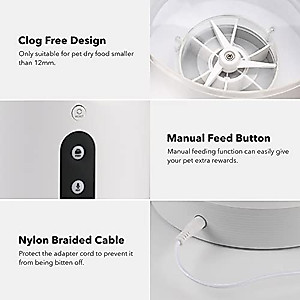 HBN Automatic Cat Feeders, 4L Dog Food Dispenser Dry Food,Work with Alexa and Voice Recorder,2.4Ghz Wi-Fi Enabled App Control