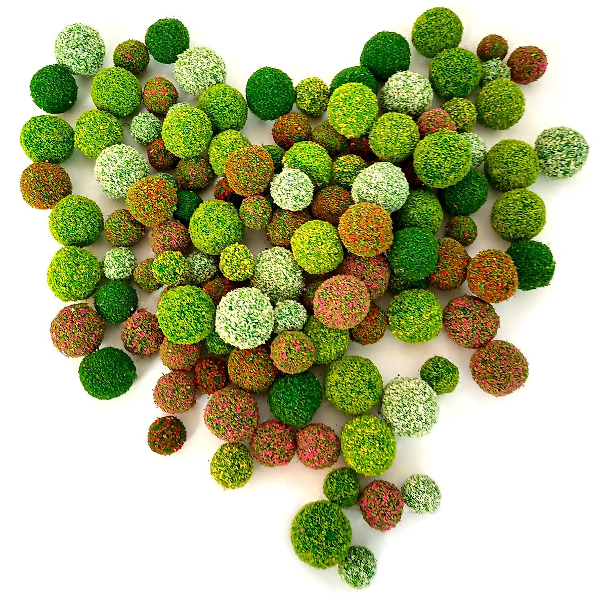 OrgMemory 120 Pcs Model Flower Trees, Model Scenery, Scenery Railroad Layout Scene Decoration Architecture Model Landscape Layout Cluster Flower Vegetation Mini Model Trees Flower