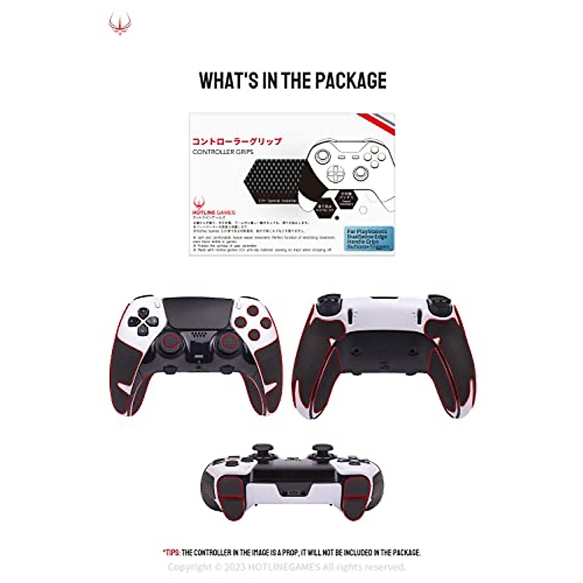Hotline Games 2.0 Plus Controller Grip Compatible with PS5 Dualsense Edge Controller Controllers Grips Tape, Anti-Slip, Sweat-Absorbent, Easy to Apply (for Handle Grips+Buttons+Triggers)
