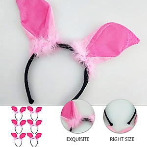 FRCOLOR 12 pcs Animal Ear Design Hair Bands Kids Adorable Headdress Party Favors Plush Animal Ear Headbands Birthday Halloween Jungle Zoo Farm Theme Parties