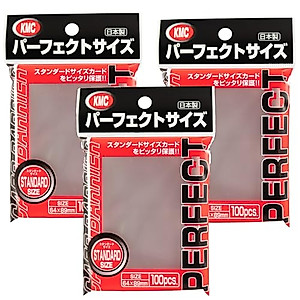 KMC 100 Pochettes Card Barrier Perfect Size Soft Sleeves, 3 Pack/Total 300 Pochettes [Komainu-Dou Original Package], Clear