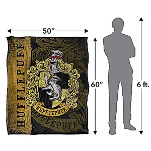 Harry Potter Blanket, 50"x60" Harry Potter House Crest Hufflepuff Silky Touch Super Soft Throw Blanket