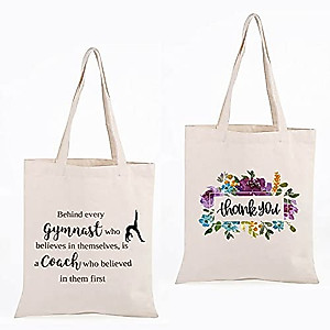 WCGXKO Gymnast Coach Gift Behind Every Gymnast Who Believes Themselves Is A Coach Who Believed In Them First (Gymnast Coach tote)