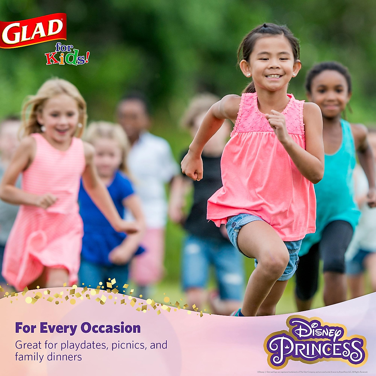 Glad for Kids Disney Princess 16oz Clear Plastic Cups | Disney Princess Plastic Cups, Kids Snack Cups | Kid-Friendly Plastic Cups for Everyday Use, 16oz Plastic Cups 36 Ct